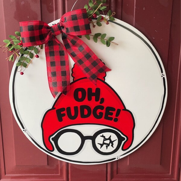 Of Fudge Circle Doorhang - Etsy