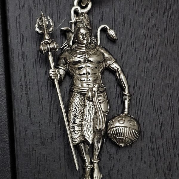 925 Silver Hanumanji Gada Pendant | Hindu Religious Jewelry | Lord ...