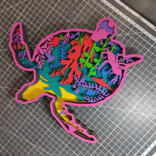 Digital File - 7 Layer Turtle Wall Art - Multi-layer - PDF - SVG - Etsy