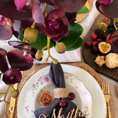 Wooden Laser Cut Place Names Rustic Wedding Names Table Decorations ...