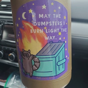 Dumpster Fire Raccoon Sticker for Laptop Stanley Cup Sticker Gift for ...