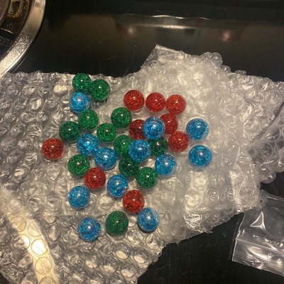 14mm 10 Cracked Marbles Fried Marbles Translucent Pink - Etsy