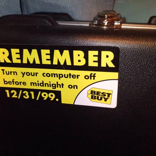 Remember Y2K Turn off Your Computer Vinyl Sticker - Funny Retro Tech ...