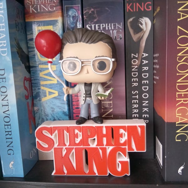 Stephen King Decor: 3D Printed Library Bookshelf Sign - Etsy