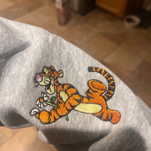 Embroidered Tigger TTFN Ta Ta for Now Sweatshirt, Funny Winnie the Pooh ...