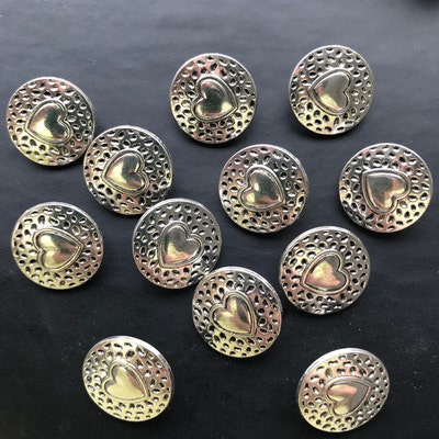 Jewel Buttons Emerald Green Set in Gold Tone Metal 20mm a Set of 6 - Etsy