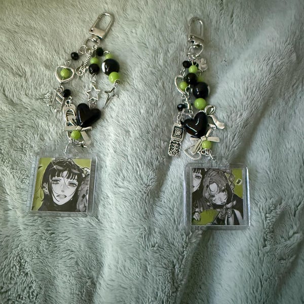 Gojo and Geto Keychain, Handmade Anime Keychain, Anime Phone Charm ...