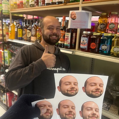 Custom Face Stickers, Personalized Stickers, Custom Party Favors, 30th ...