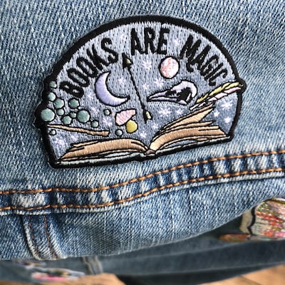 Books Are Magic Iron on Patch Embroidered Patch Book Gifts - Etsy