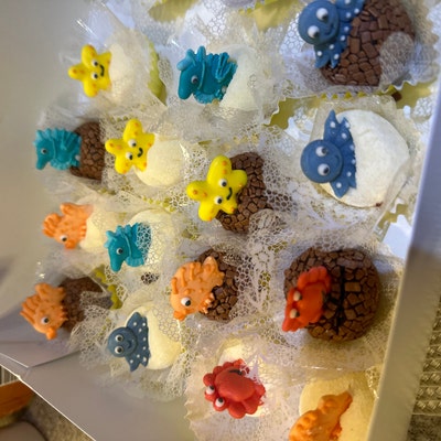 UNDER THE SEA Animals Edible Sugar 12 Pieces Cupcake or Cake Toppers by ...