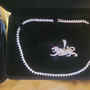 14k Gold Finish Boss With Crown Tricolor Hip Hop Simulated Diamond ...