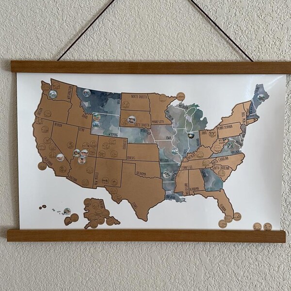 National Park Scratch off Map | USA Travel Tracker | Camping Gift - Etsy