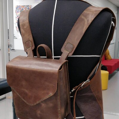 Leather Small Backpack PDF Pattern Small Bag Pdf Mini Bag Template Diy ...