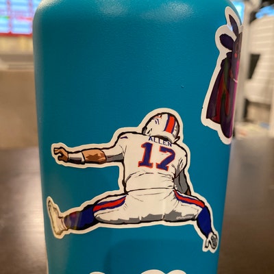 JOSH ALLEN Buffalo Bills Jumping Sticker Weatherproof Vinyl Hydroflask ...