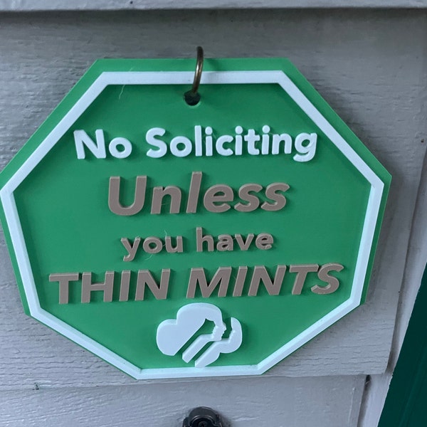 Girl Scout Thin Mints No Soliciting Sign - Etsy