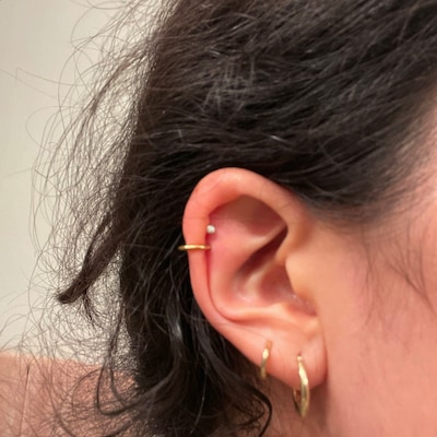 16G Hoop, Cartilage Hoop, Surgical Steel Clicker, Seamless Hoop Earring ...