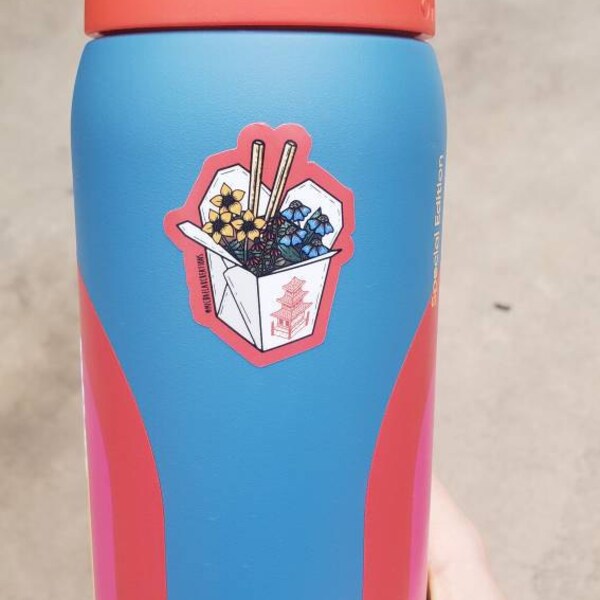 Chinese Food Box Sticker |food Sticker|noodle Sticker |hydro Flask ...