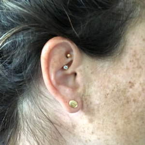 Golden Rook Piercing Surgical Steel Curved Barbel Cz..16g..8mme08g - Etsy