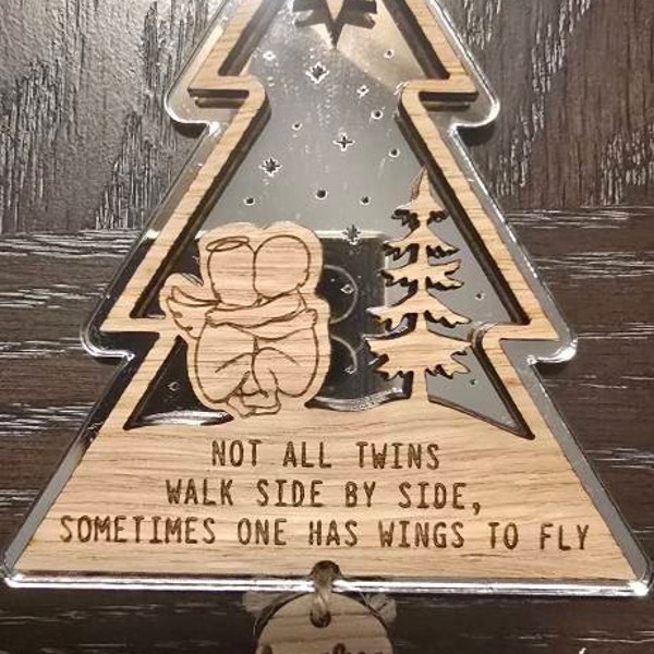 Mum in Loving Memory Christmas Tree Topper Angel Star, Memorial Tree ...