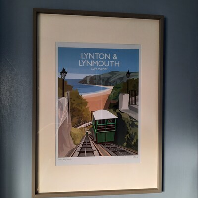 Lynton & Lynmouth Cliff Railway, North Devon. HAND SIGNED Art Print ...