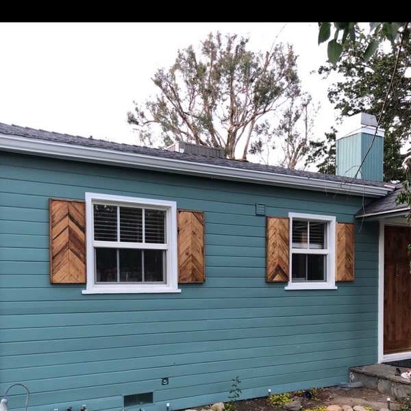 Chevron Shutters,chevron Tabletops,rustic Shutters, Indoor Shutters ...