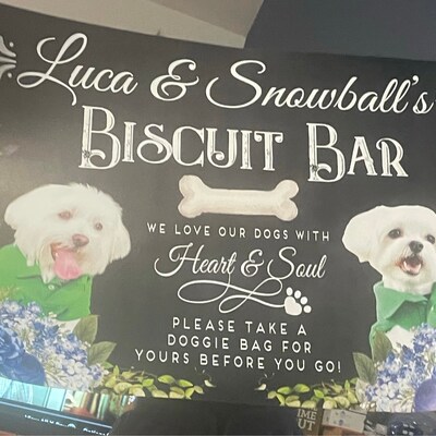 Dog Treats Sign Printable, Dog Favors Sign, Dog Biscuit Bar Sign ...