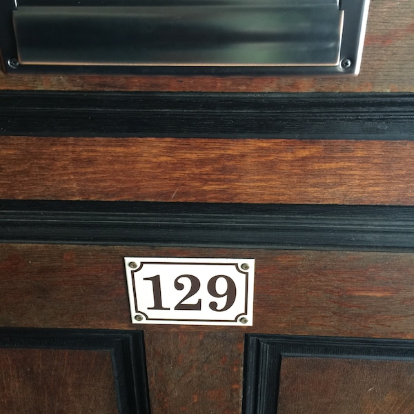French Enamel House Number Sign 6" X 7.9" *made to Order*, Genuine ...