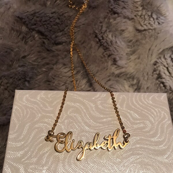 Modern Name Necklace - Name Necklace - Lettering Necklace - Wedding ...
