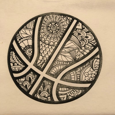 Basketball Mandala Zentangle SVG Laser Cut File CNC Plasma Cricut ...