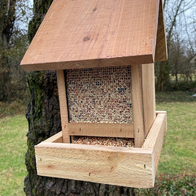 Wren Bird House Nesting Box All Natural Rough Sawn Western Red Cedar ...