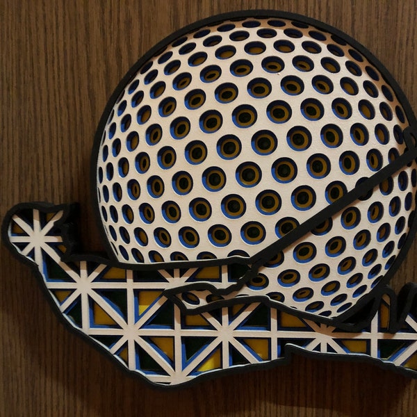 Golf, Multi Layer Mandala Golfer Golf Ball Model Laser Cut File ...