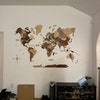 Cork World Map by Enjoy the Wood, Wall Decor Living Room, Travel Map ...