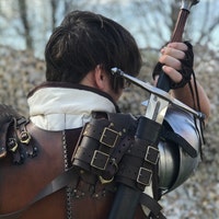 Witcher Luxury Double Back Scabbard for Metals or Latex Swords. Made of ...