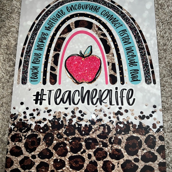 Hot Pink Leopard Teacher teacherlife Clipboard With Personalization ...
