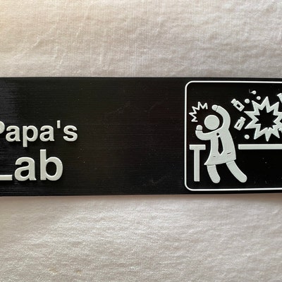 PERSONALIZED the Lab Sign Laboratory 3D Printed Sign Lab Door Sign Lab ...