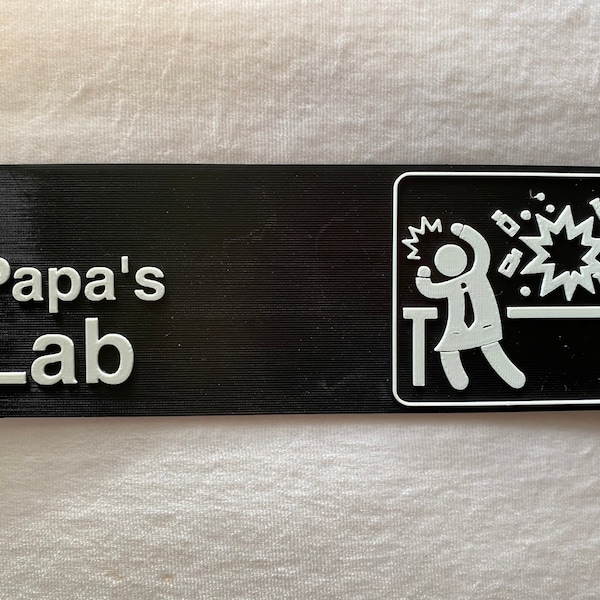 PERSONALIZED the Lab Sign | Laboratory 3D Printed Sign | Lab Door Sign ...