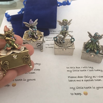 Miniature Fairy Box, Tooth Fairy Box, Fairy Gift, Keepsake Box, Trinket ...