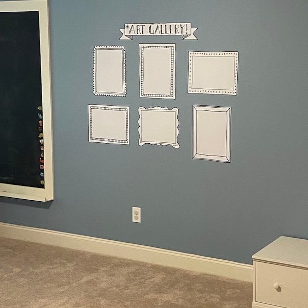 Kids Art Display Frames - Photo Frames - Wall Stickers - Peel and Stick ...