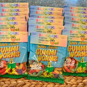 Bookworm Summer Gift Tag Treat Bag Tag Printable - Etsy