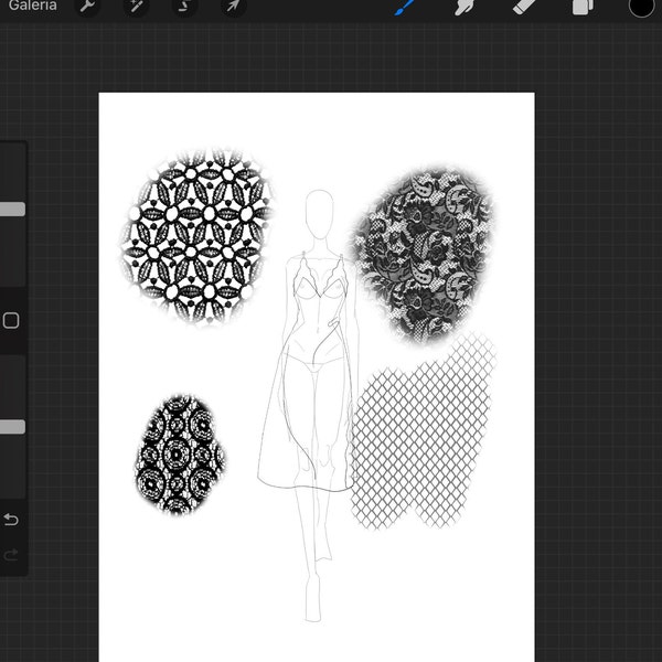 28 PROCREATE FISHNET TEXTURES • Procreate Brush Tulle Netting Mesh Lace ...