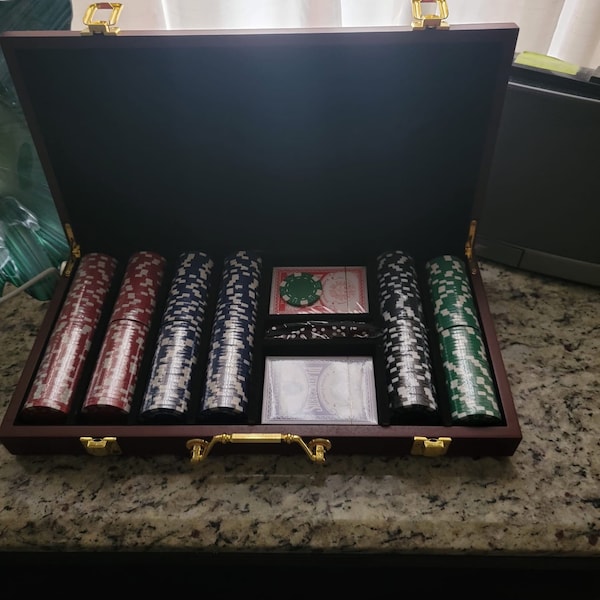 Personalized Poker Gift Set, Customized Poker Game Box, W/ Chips /w ...