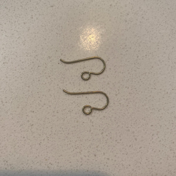 Pure Titanium Ear Wires - Gold Tone Available - Etsy
