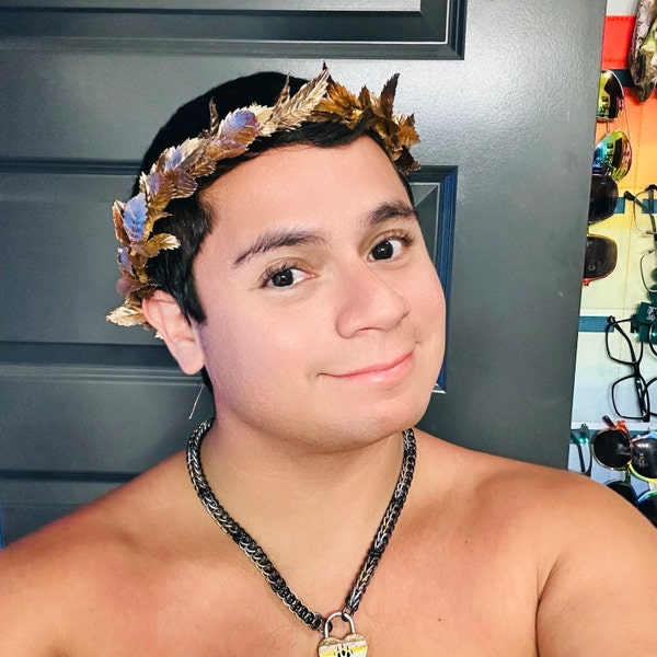 Men’s Gold Leaf Crown, Headband, Hair Laurel, Toga Costume, Greek ...