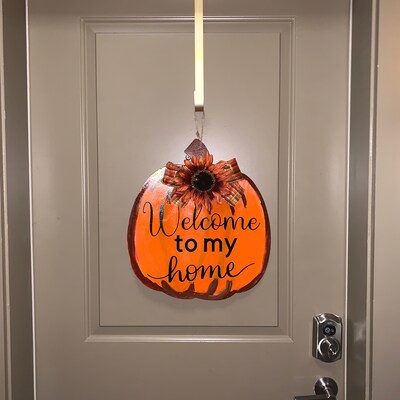 Blue & White Farmhouse Welcome Rag Wreath - Etsy