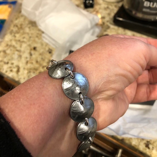 2009 US Dime Bracelet With Silver Rings, Celebrating 10 Years, Birthday ...