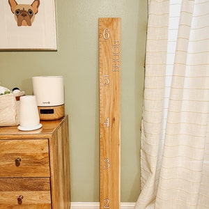 Growth Chart Ruler 3D, Wooden Measuring Stick for Kids, Giant Wall ...