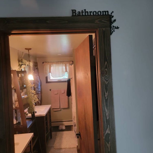 Bathroom Door Topper / Over the Door Sign / Bathroom Sign / Restroom ...