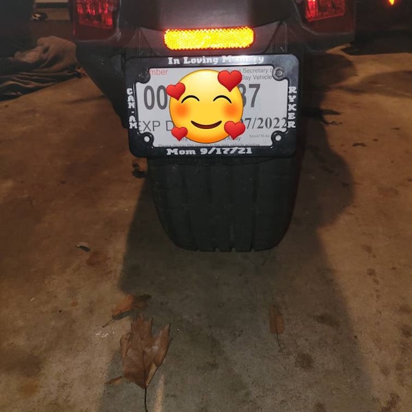 Personalized Motorcycle Frame for Your License Plate Personalized With ...