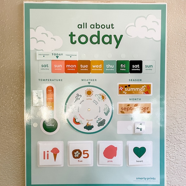 Daily Morning Board, Preschool Circle Time Board, Kids Daily Calendar ...