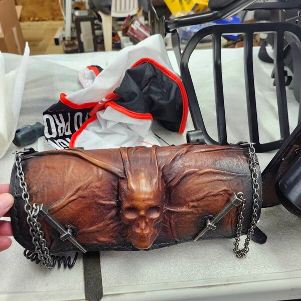 Made to Order-handcrafted Genuine Rustic Brown Color Leather Embossed ...